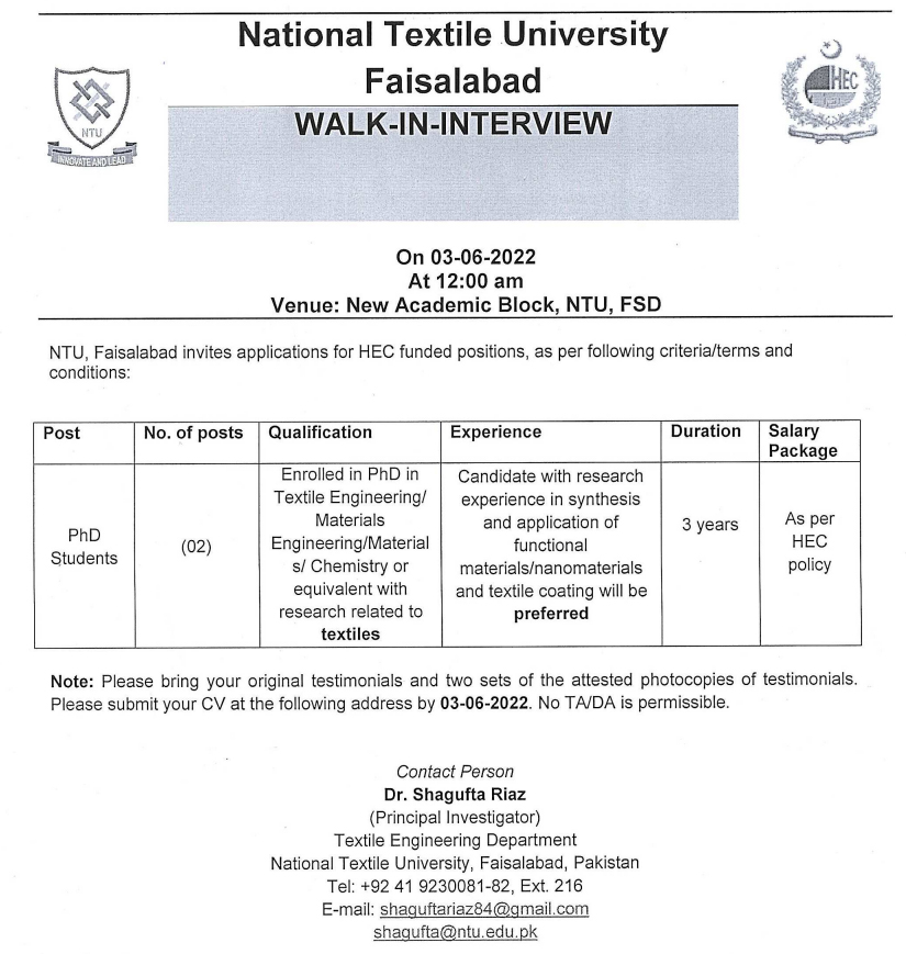 WALK-IN-INTERVIEW | NTU